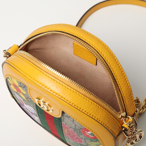 Gucci | Bags | Gucci Shoulder Ophidia Gg Flower Print Bag Yellow | Poshmark